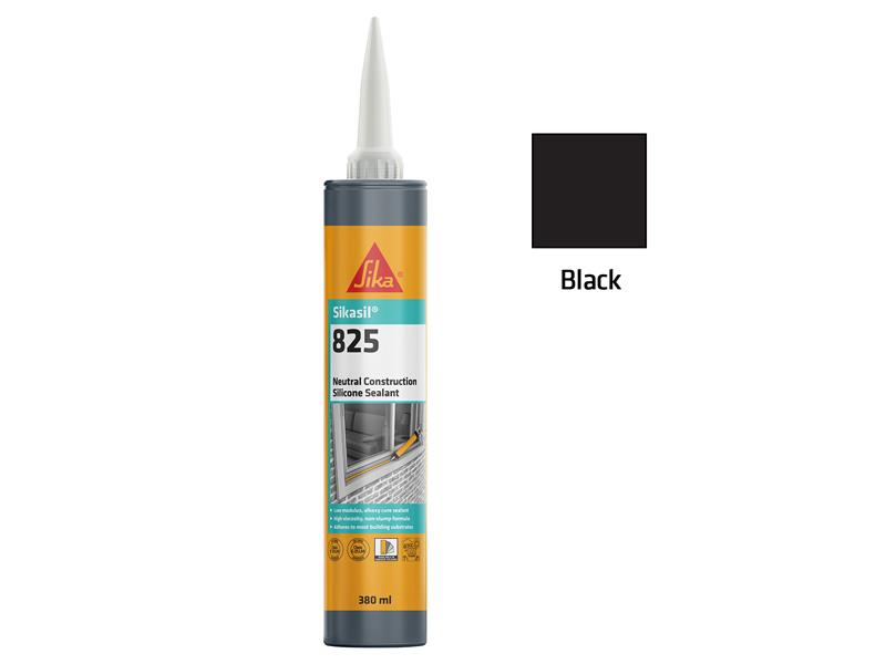 Everbuild - EVB835393 - Sikasil®-825 Silicone Sealant Black 380ml