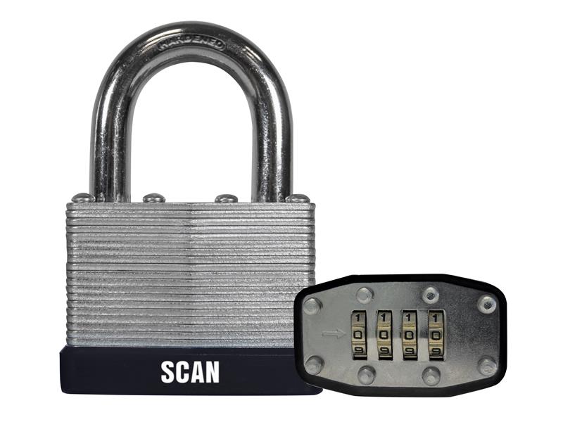 Scan - SCAPLLAM50C - Laminated Steel Combination Padlock 50mm