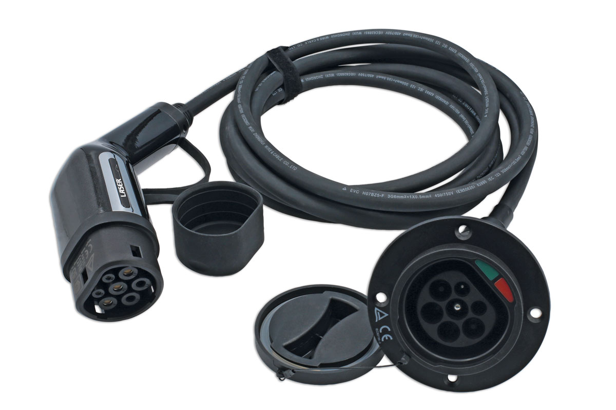 Laser - 9110 - EV Charging Extension Cable - 32A Single Phase T2 Female ...