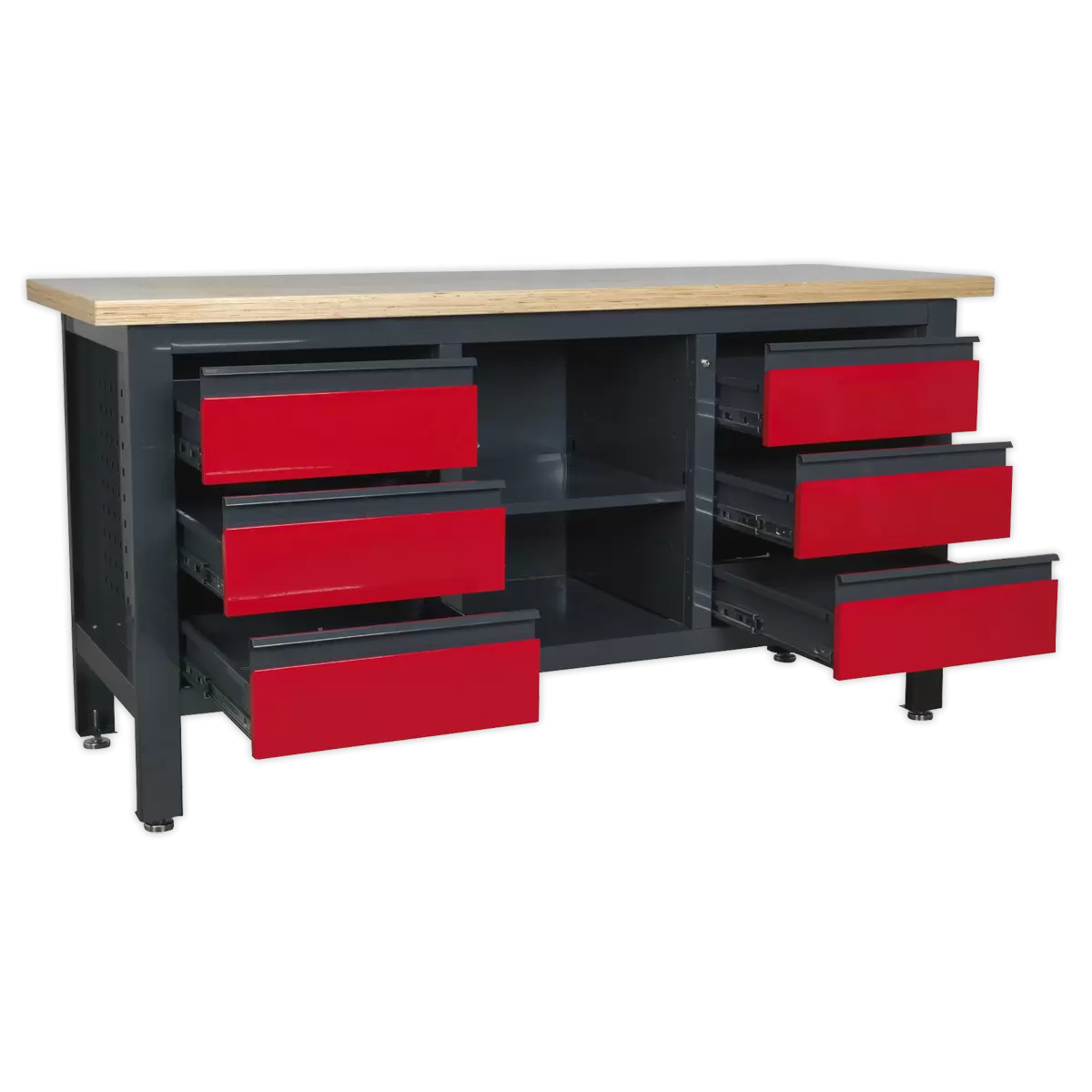 Sealey Workbench with 6 Drawers & Open Storage | AP1905D | last-minute ...