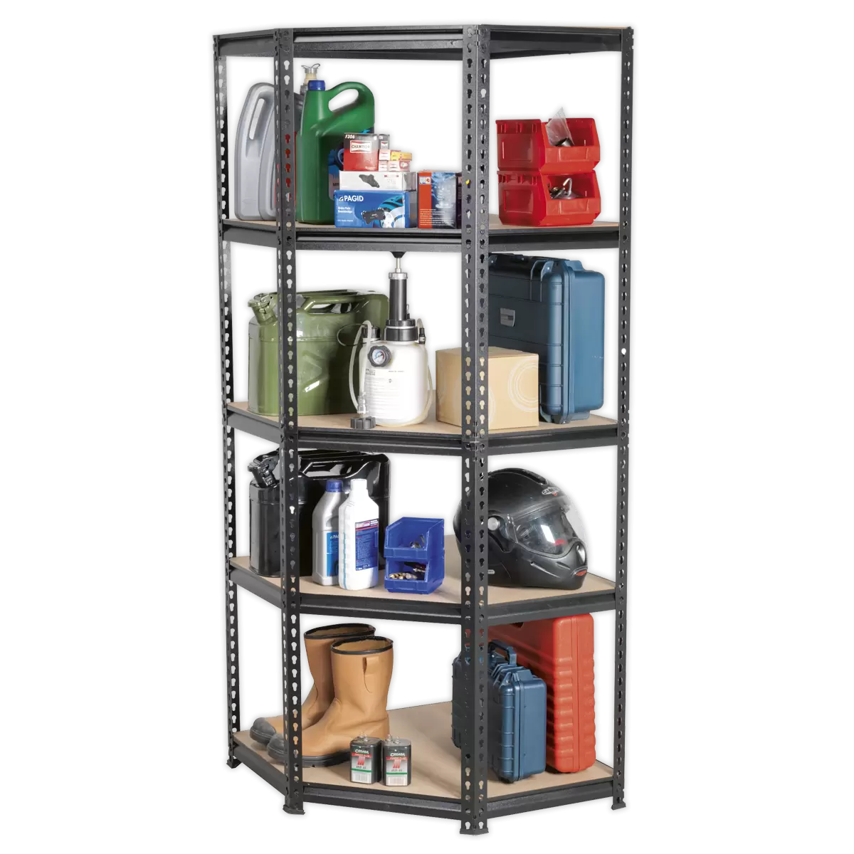 Sealey AP7150C Corner Racking Unit 5 Level 150kg Capacity Per Level ...