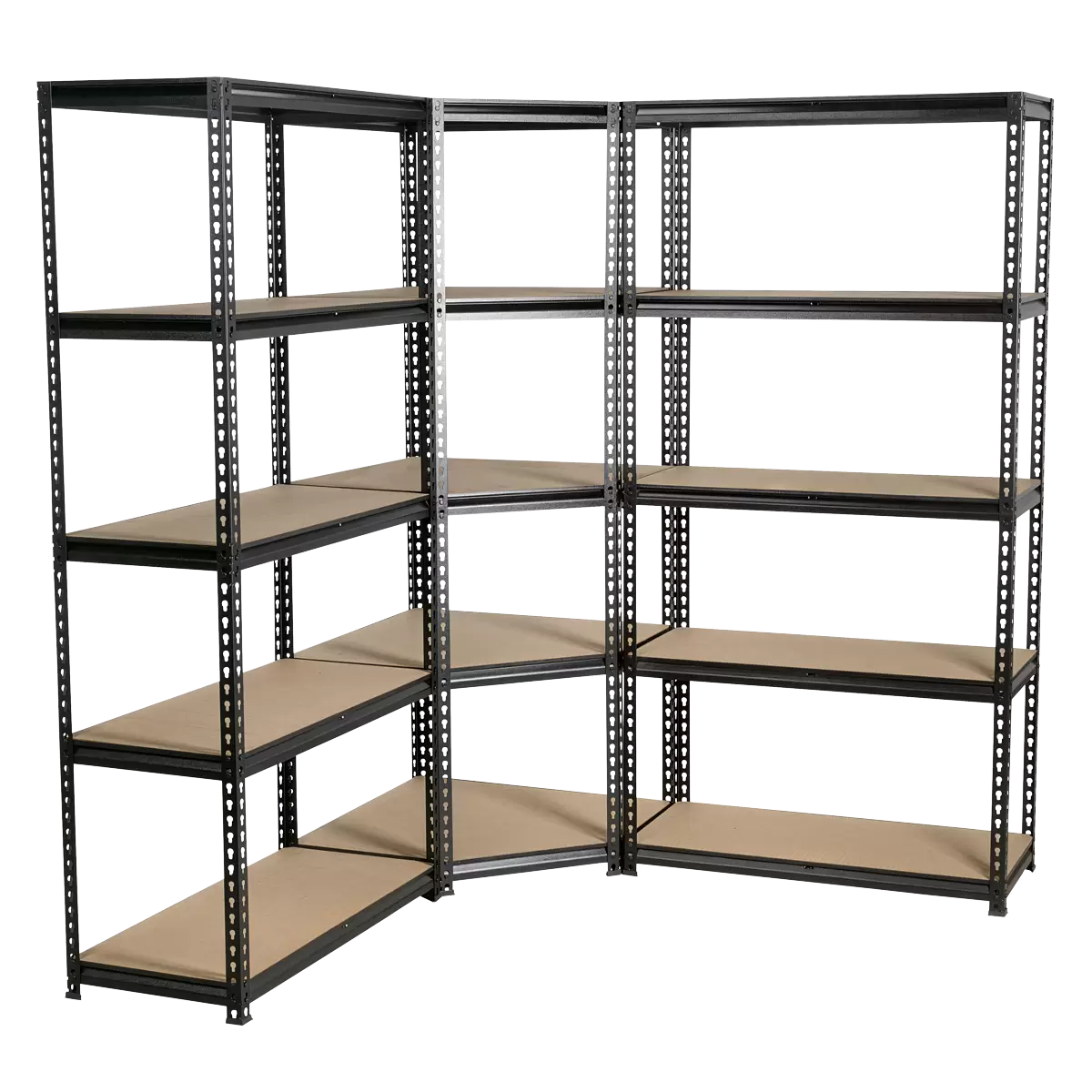 Sealey - AP7150COMBO1 - Corner Racking Unit with 5 Shelves - Set of 3