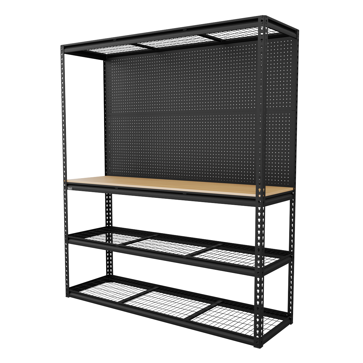 Sealey Heavy-Duty Modular Workbench with Racking & Pegboard 300kg ...