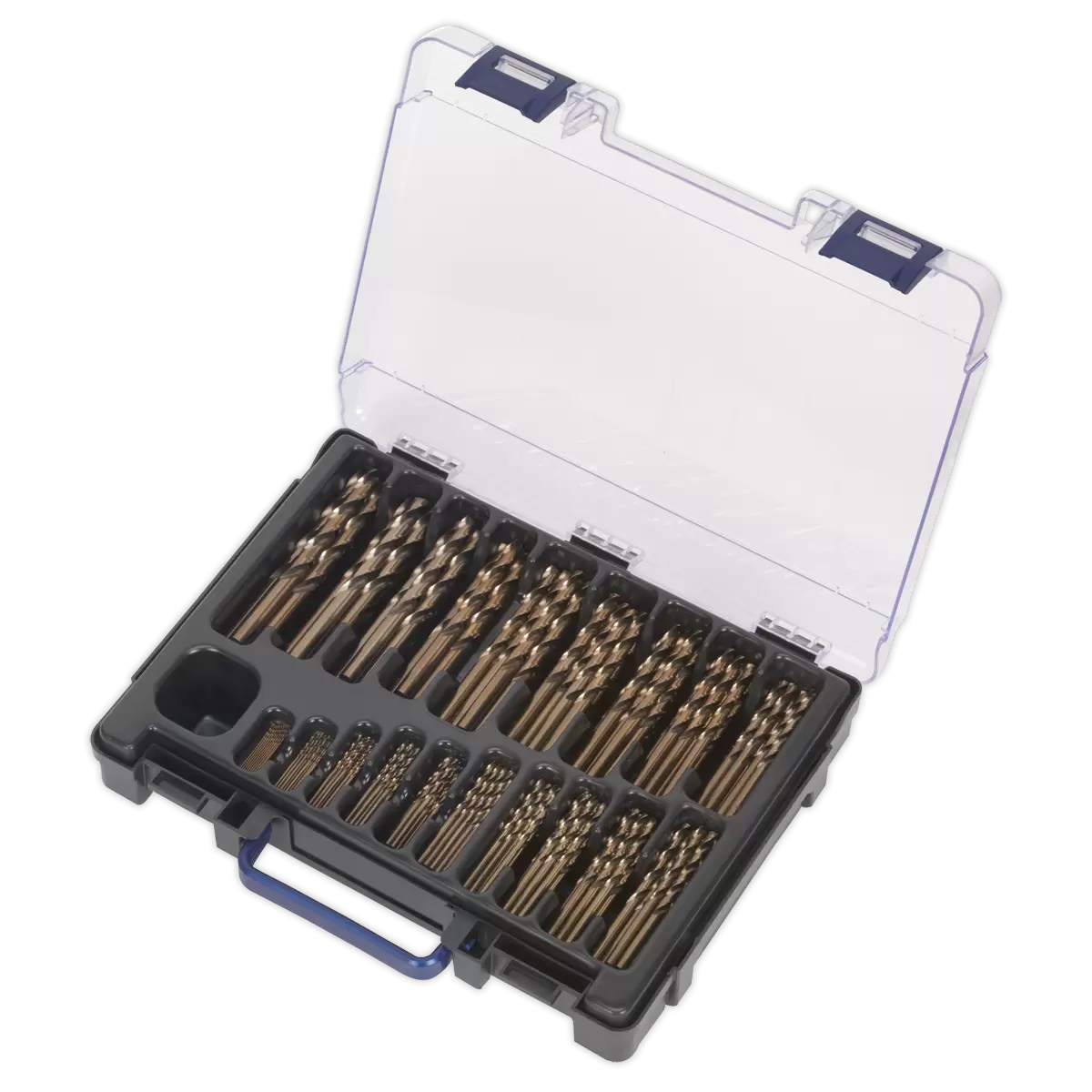 Sealey HSS Cobalt Fully Ground Drill Bit Assortment 1-10mm 170pc ...