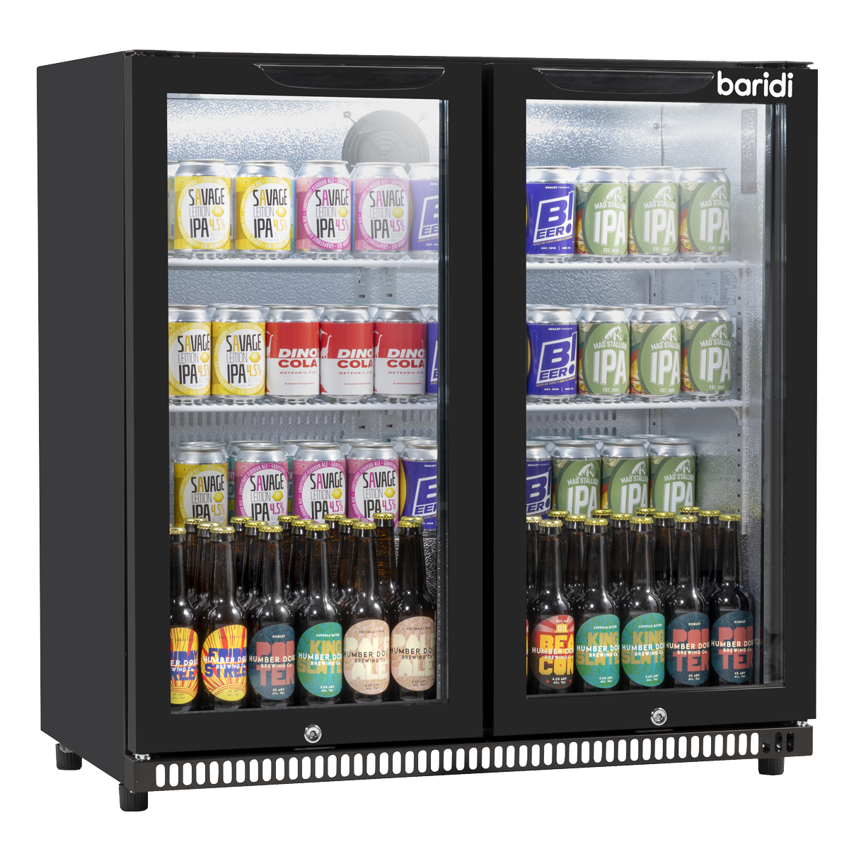 Dellonda Baridi Hinged Double Door, Back Bar Drinks Fridge/Cooler, 190L ...