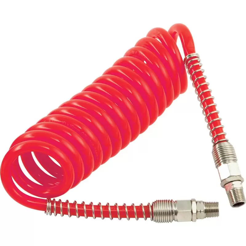 PCL - HA5220 - Polyurethane Coiled Hose Assembly, Red, 10m of 10mm i/d ...