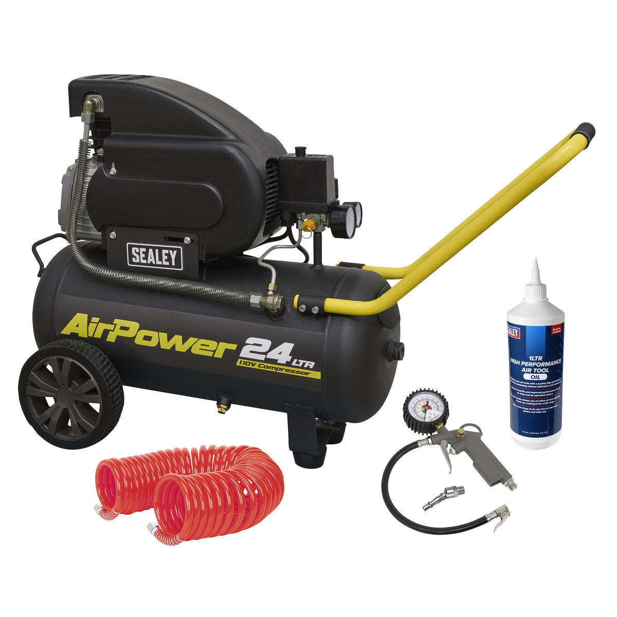 Sealey 24L Direct Drive Air Compressor Combo 2hp 110V | SAC2420E110VSC ...