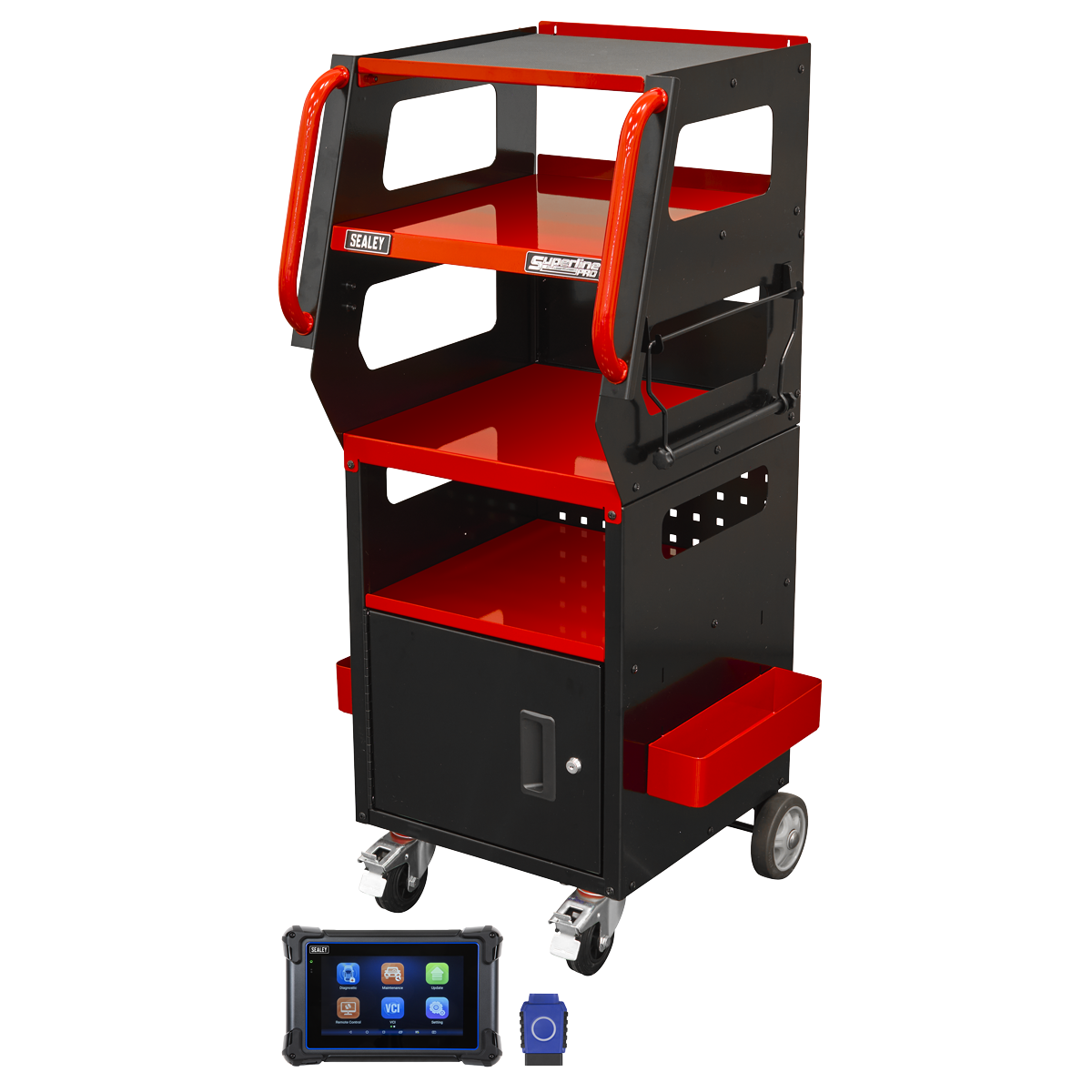 Sealey Diagnostic Tablet & Trolley - Red | SDS1R | last-minute gifts ...