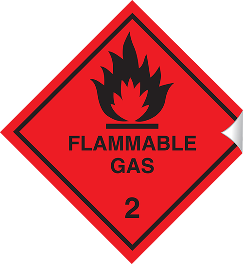 Workshop Warehouse Flammable Gas 100 x 100mm Sticker SSA241 ...
