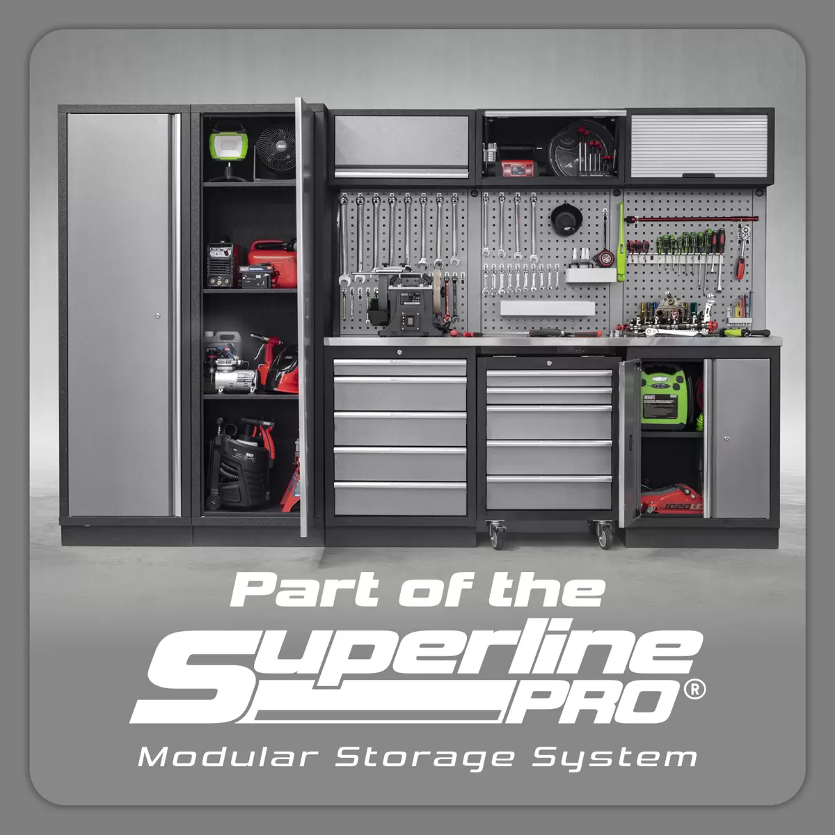 Sealey APMS50UCD Superline PRO® Double Modular System Upright Connector ...